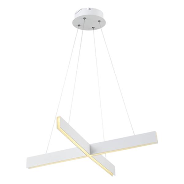 Design Living 28.3-in x 2.4-in White X-Shaped LED Pendant Light MV04WH ...