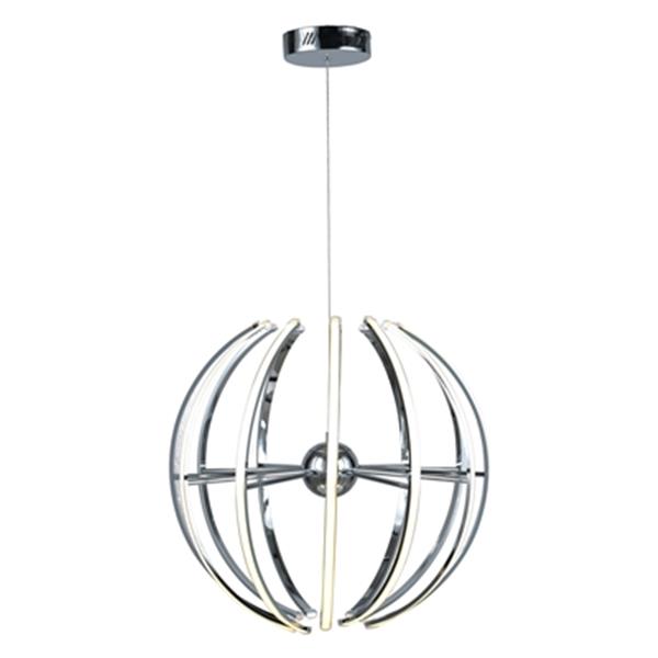Design Living 21.6-in Chrome Globe LED Pendant Light TR06 | RONA