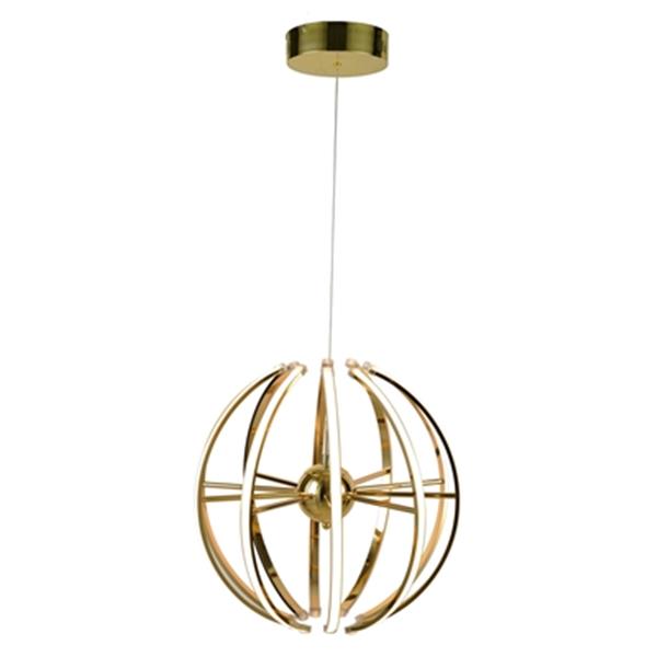 Design Living 17.7-in Gold Globe LED Pendant Light TR07 | RONA
