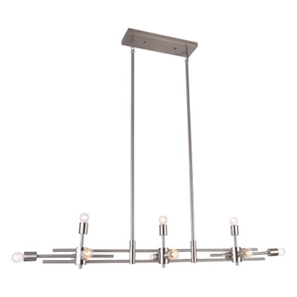Design Living Shiny Nickel Rectangle Chandelier DU105SHN | RONA