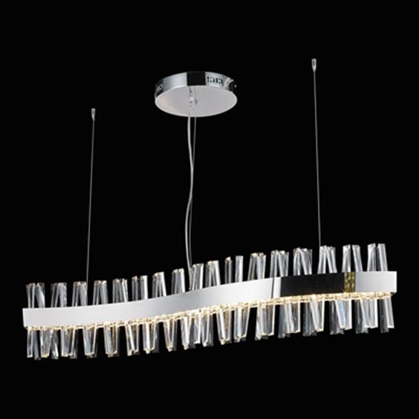 Design Living Chrome and Crystal Spike LED chandelier LX63 | RONA
