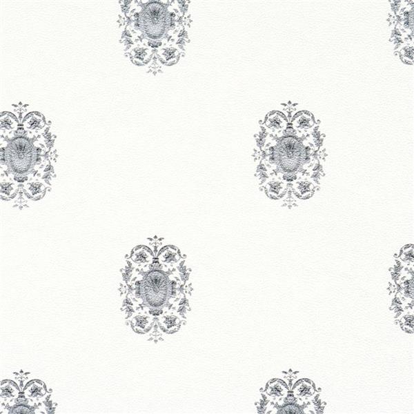 Walls Republic White/Silver Classic Pattern Wallpaper SR1513 | RONA