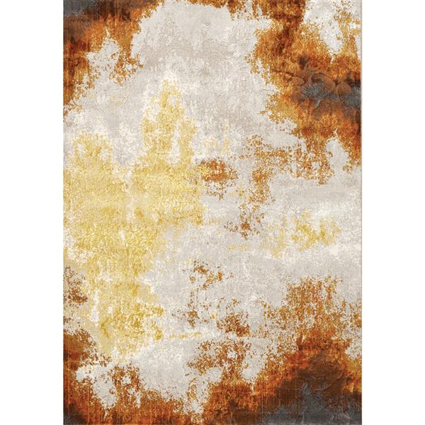 Kalora Parlour Distressed Abstract Rug - 5' x 8' - Cream | RONA