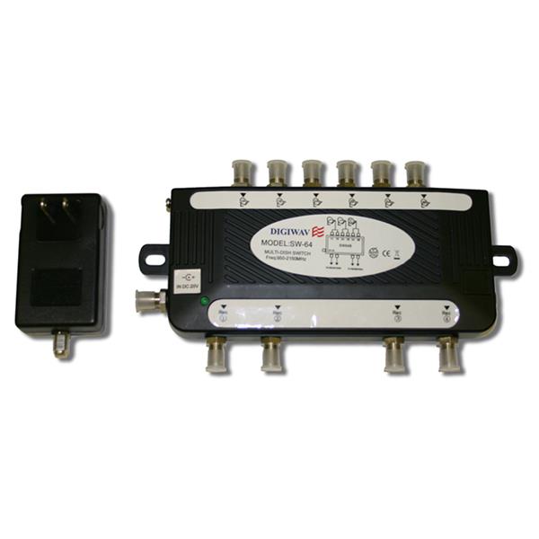 Digiwave 6 Input 4 Output Satellite Switch DGSSW64BLACK | RONA
