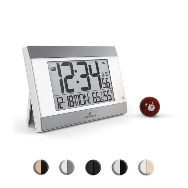 Marathon White Rectangle Digital Wall Clock CL030052WH-SV | RONA