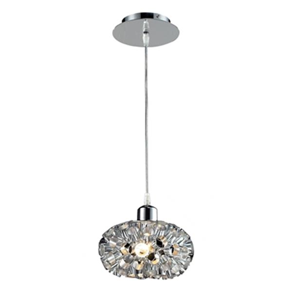Classic Lighting Laguna Collection 8-in x 7-in Chrome Dome Mini Pendant ...