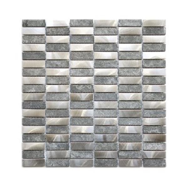 Eden Mosaic Tiles Stainless Bricks Grey Basalt Stone Mosaic Tile - 11 ...