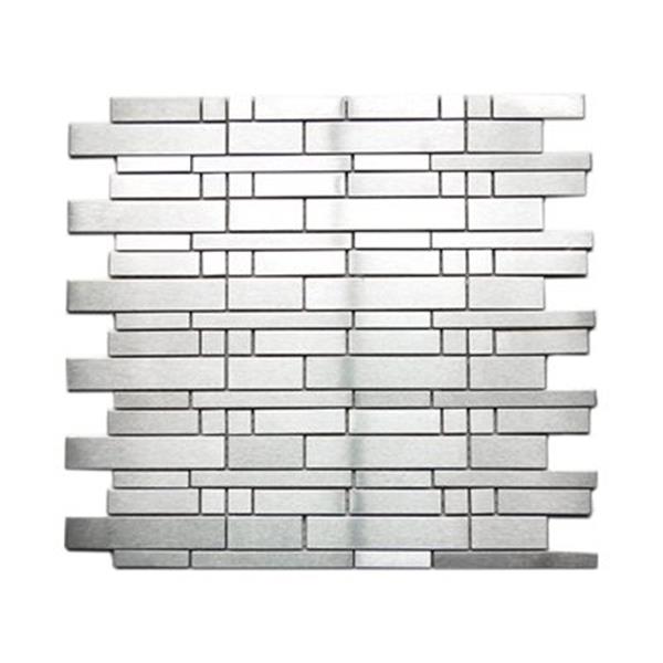 Eden Mosaic Tiles Modern Mix Brick Pattern Mosaic Tile - Stainless - 11 ...