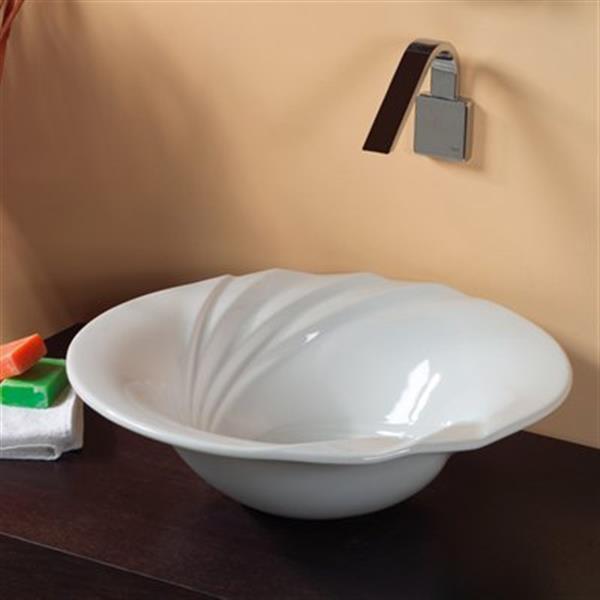 WS Bath Collections 18.8-in x 18.8-in White Ceramica Valdama Round ...