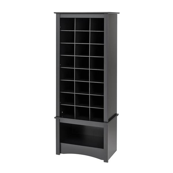 Prepac 24-pair Black Wood Shoe Cubbie Cabinet BUSR-0008-1 | RONA