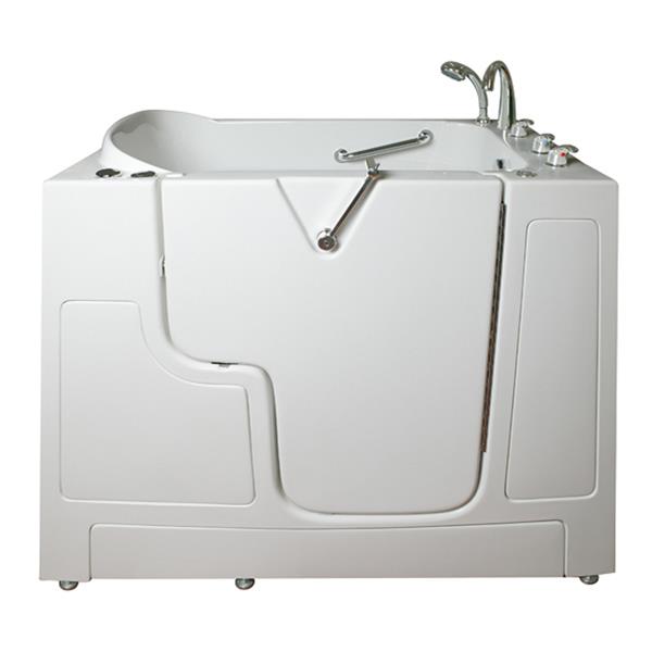 Aquam Spas Walk-in Right Hand Tub - 52-in x 32-in - White | RONA