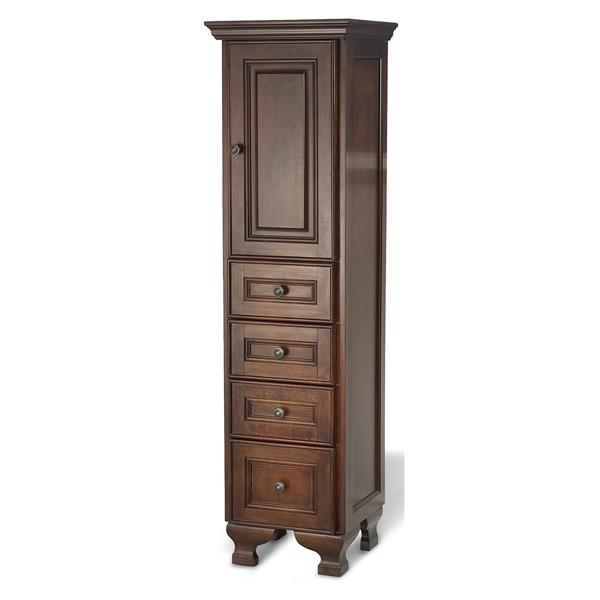 Foremost Hawthorne Linen Cabinet - 15.25" x 54.12" - Wood - Brown ...
