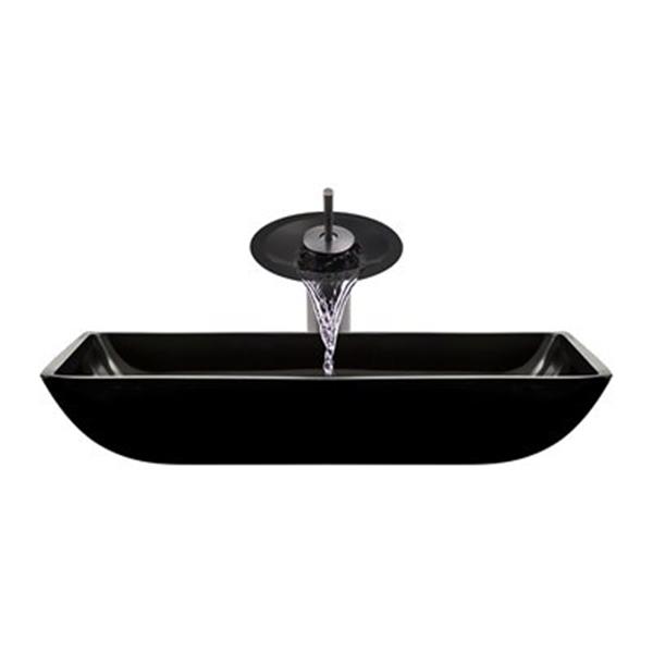 MR Direct Black Bathroom Waterfall Faucet Ensemble,640-B | RONA