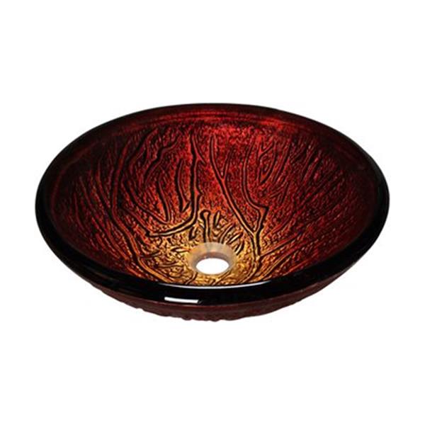 MR Direct Red Lava Glass Vessel Bathroom Sink,618 | RONA