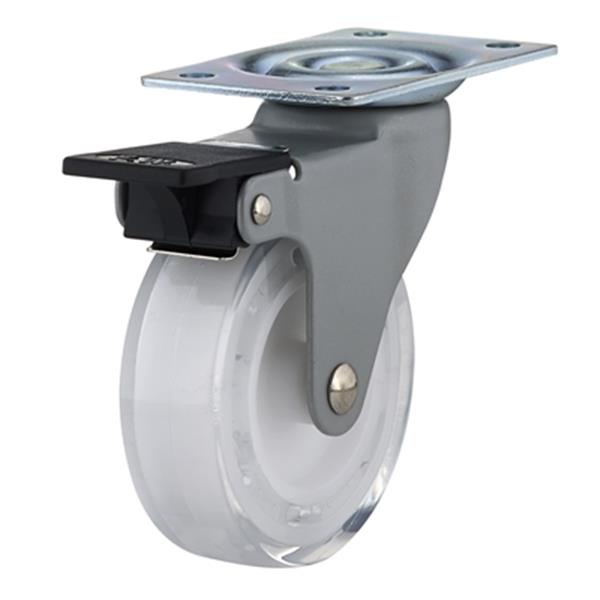 Richelieu 98-mm Contemporary Clear White Furniture Swivel Caster with ...