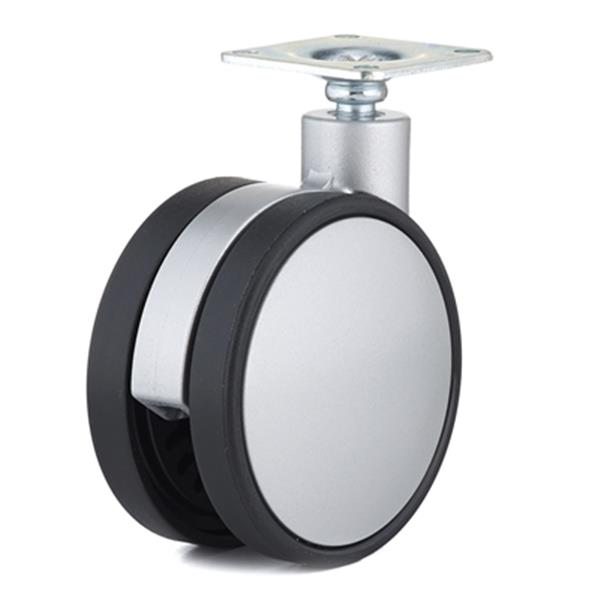 Richelieu 98-mm Contemporary Black/Silver Medium-Duty Nylon Twin Wheel ...