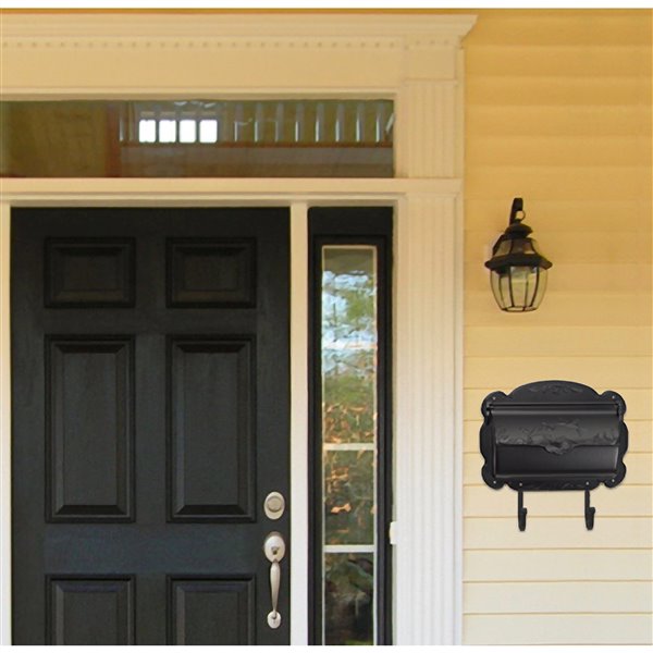 PRO-DF Hummingbird Cast Aluminum Wall Mount Mailbox, Swedish Silver ...