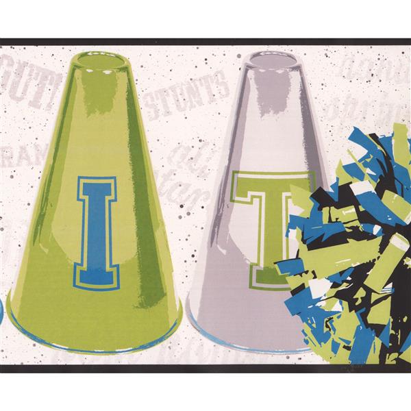 York Wallcoverings We Got Spirit Wallpaper Border - 15-ft x 9-in - Gray ...