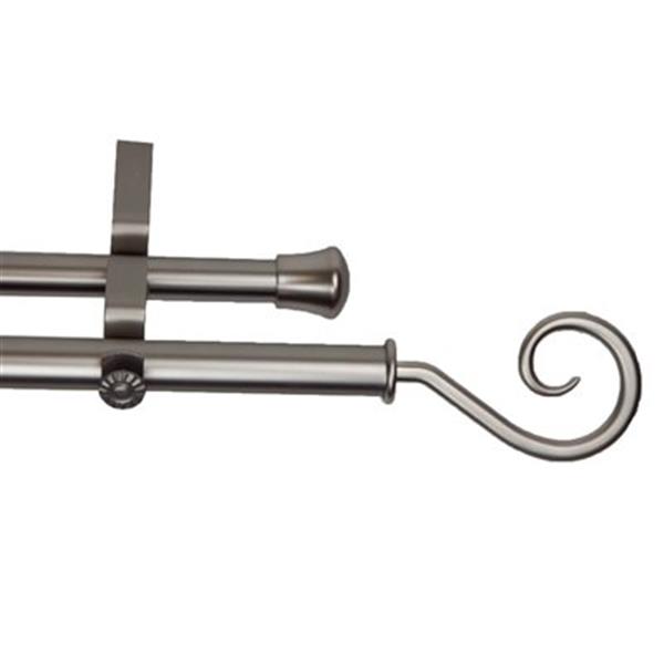 Rod Desyne Modern Curl Double Curtain Drapery Hardware,4720- 4720-995 ...