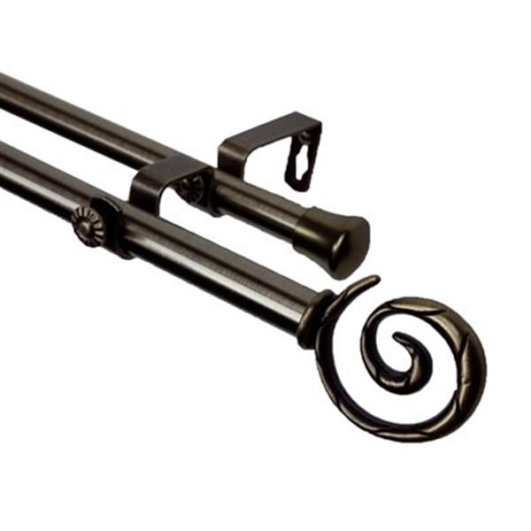 Rod Desyne Modern Spiral Double Curtain Drapery Hardware,472 4727-994 ...