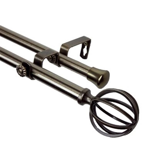 Rod Desyne Modern Cage Double Curtain Drapery Hardware,4762- 4762-994 ...