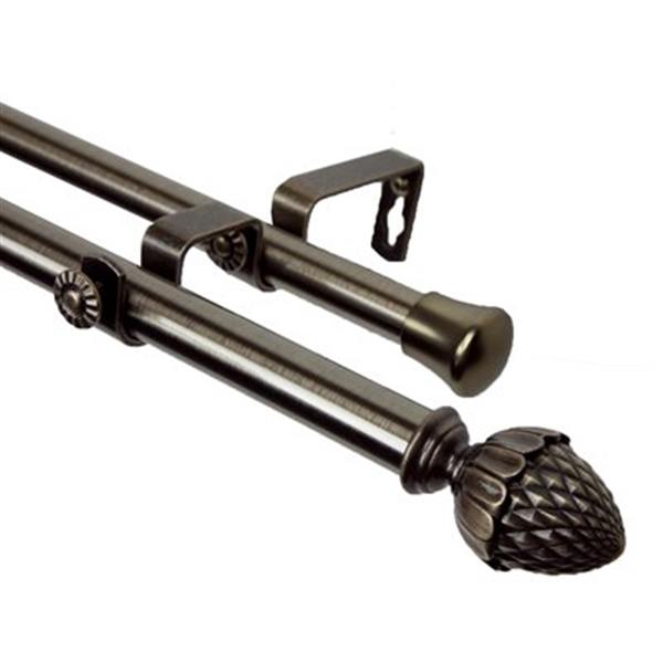 Rod Desyne Modern Acorn Double Curtain Drapery Hardware,4767 4767-994 ...