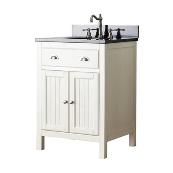 Avanity Hamilton 24-in French White Single Sink Bathroom Vanity with ...