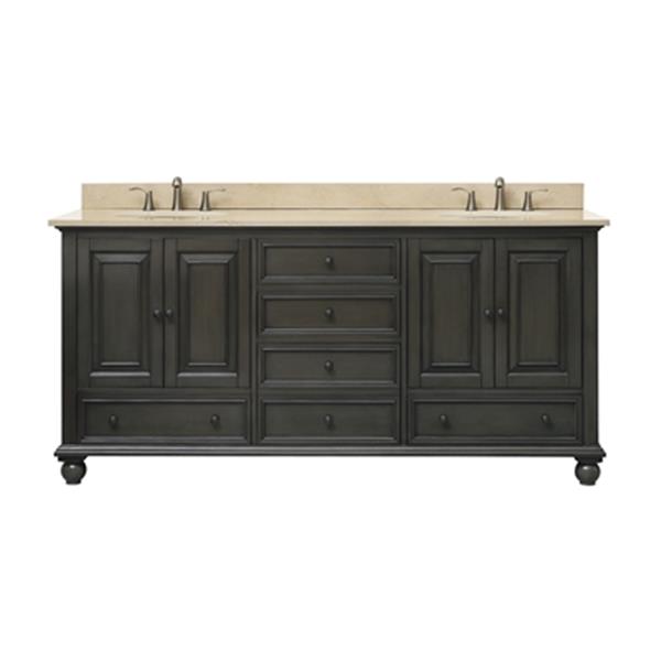 Avanity Thompson 73-in Vanity Combo,THOMPSON-VS72-CL-B | RONA