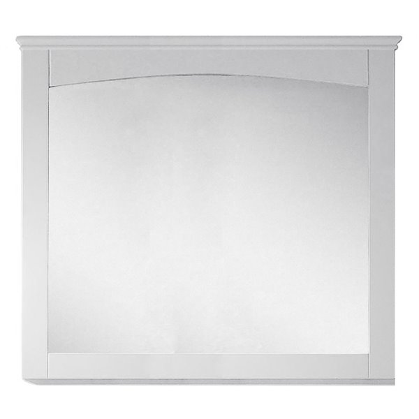 American Imaginations Shaker Mirror - 36-in x 31.5-in - Wood - White AI ...