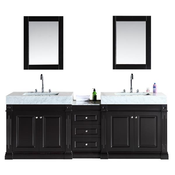 DESIGN ELEMENT Odyssey Double Vanity with Matching Mirror - 88 ...
