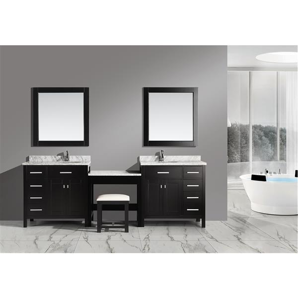 DESIGN ELEMENT London Two Vanities with Table and Mirror - 102 ...
