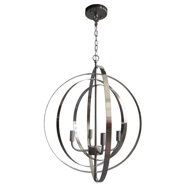 WHITFIELD LIGHTING Lustre à 4 lumières Allan de Whitfield, 25 po, acier ...