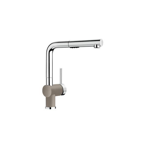 Robinet de cuisine rétractable Posh par BLANCO, chrome/truffe 403840 | RONA