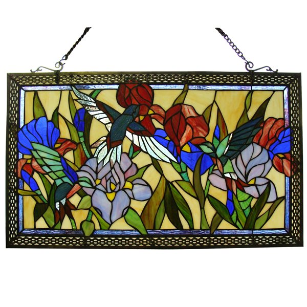 Fine Art Lighting Ltd. Tiffany Window Panel - 28-in x 17-in ...