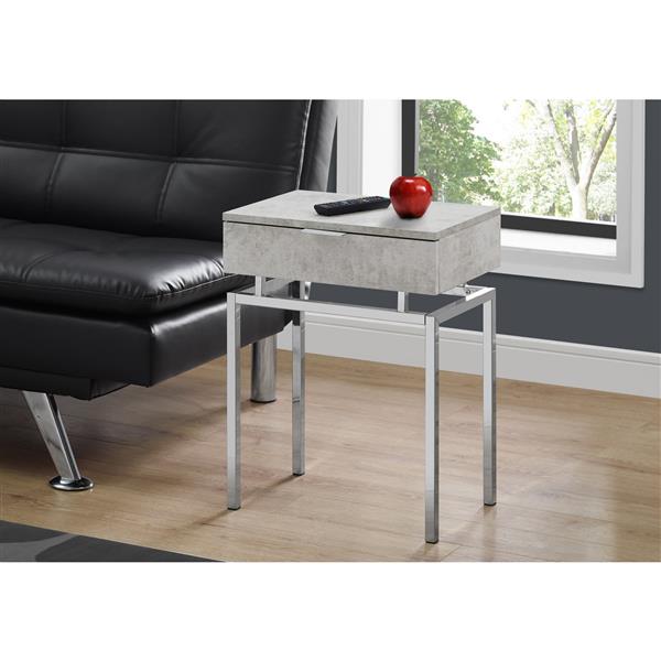 MONARCH SPECIALTIES Monarch Accent Table - 12.75-in x 23.25-in - Gray ...