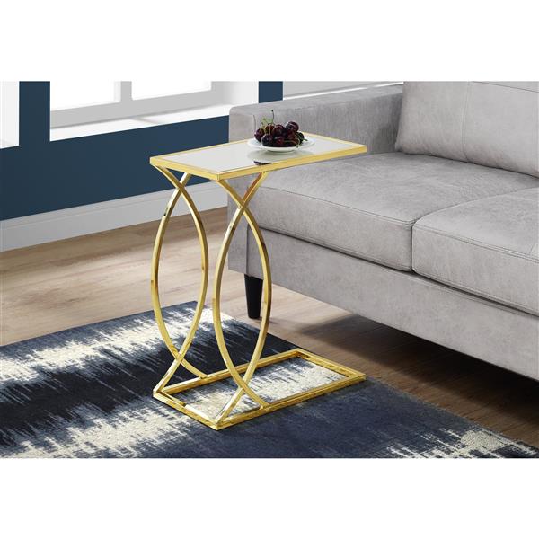 MONARCH SPECIALTIES Monarch Accent Table - 18.25-in x 24-in - Glass ...