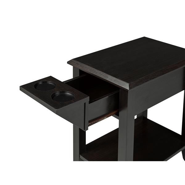 Brassex Telephone Stand with Storage Drawer - 24-in - Dark Cherry ...