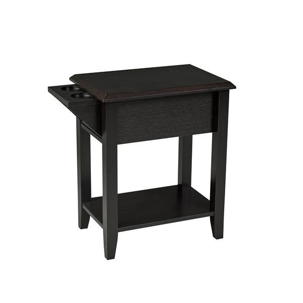 Brassex Telephone Stand with Storage Drawer - 24-in - Dark Cherry ...