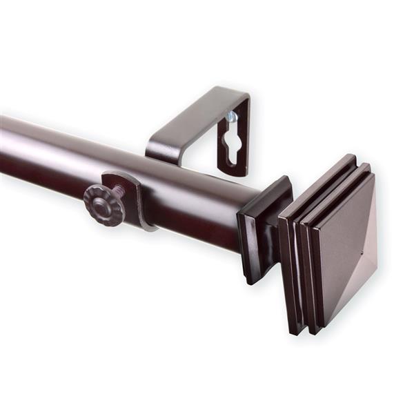 Rod Desyne Bedpost Curtain Rod - 120-170-in - 1-in - Mahogany 100-36 ...