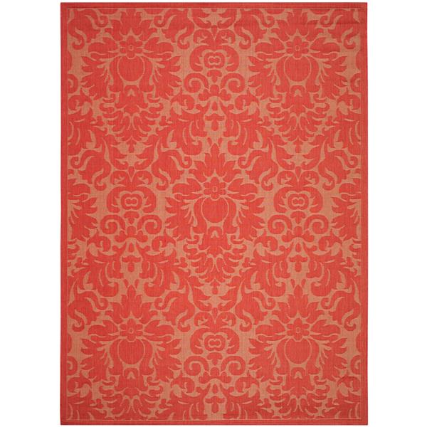 Safavieh Courtyard Damask Rug - 8-ft x 11-ft - Red CY2714-3777-8 | RONA
