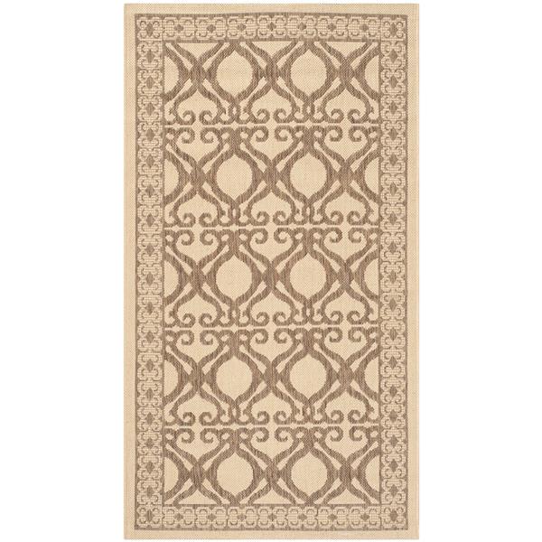 Safavieh Decorative Courtyard Rug - 2-ft x 3-ft 7-in - Natural/Brown ...