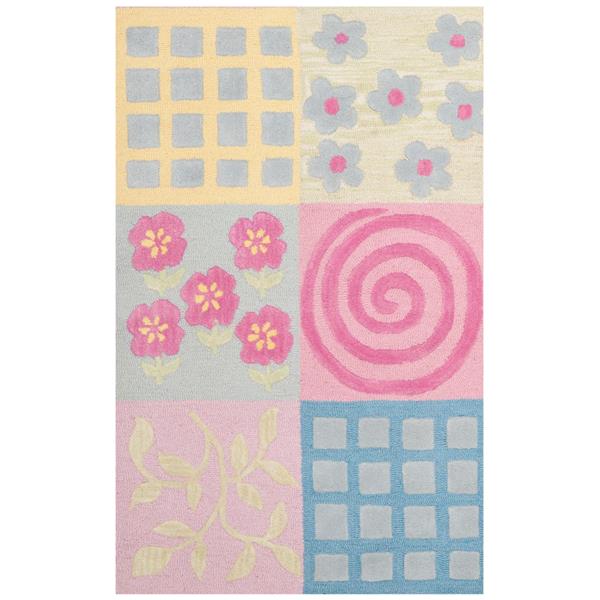 Safavieh Kids Rug - 2-ft x 3-ft - Wool - Pink/Multi SFK356A-2 | RONA