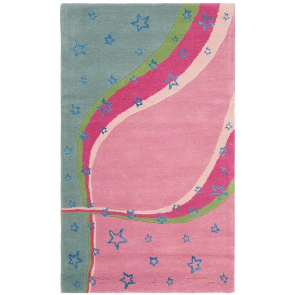 Safavieh Kids Rug - 3-ft x 5-ft - Wool - Green/Pink SFK338A-3 | RONA