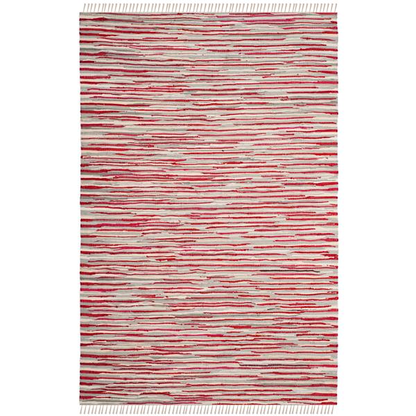 Safavieh Rag Rug - 5-ft x 8-ft - Cotton - Red/Multi RAR129R-5 | RONA