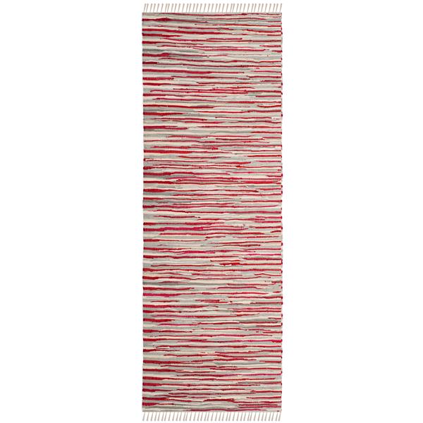 Safavieh Rag Rug - 2.3-ft x 8-ft - Cotton - Red/Multi RAR129R-28 | RONA