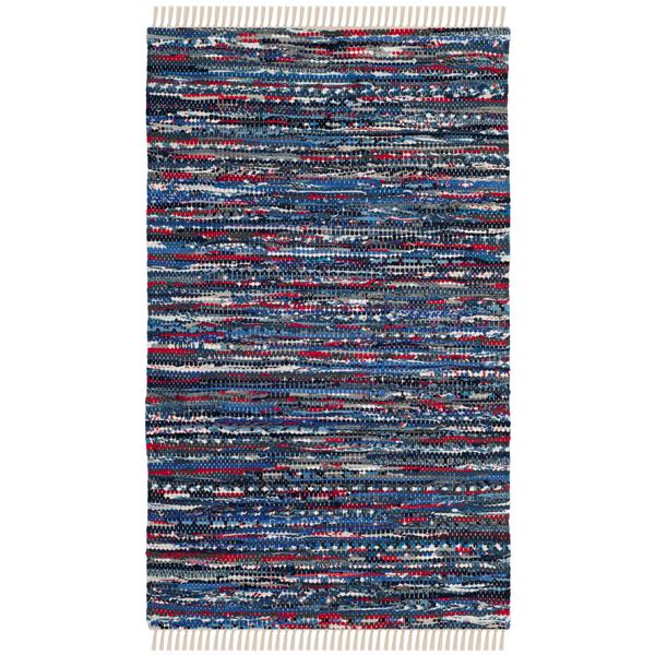 Safavieh Rag Rug - 2.5-ft x 4-ft - Cotton - Blue/Multi RAR128B-24 | RONA