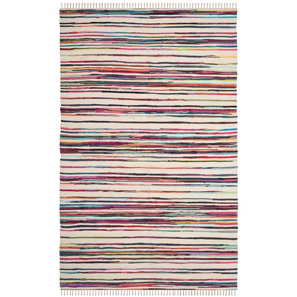 Safavieh Rag Rug - 4-ft x 6-ft - Cotton - Ivory/Multi RAR126G-4 | RONA