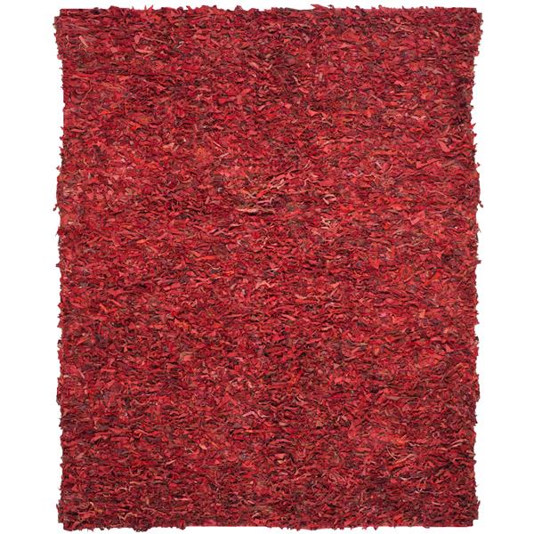 Safavieh Leather Shag Rug - 8-ft x 10-ft - Leather - Red LSG511D-8 | RONA