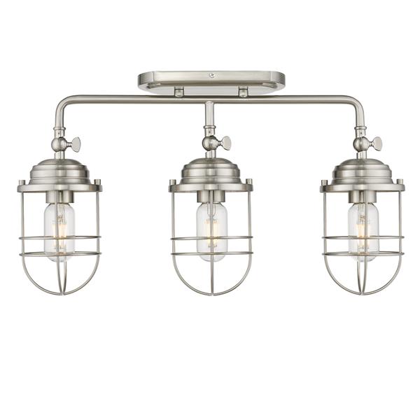 Golden Lighting Seaport 3-Light Semi-Flush Light - Silver | RONA