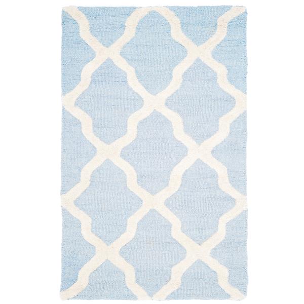 Safavieh Cambridge Trellis Rug - 2.5-ft x 4-ft - Wool - Light Blue ...